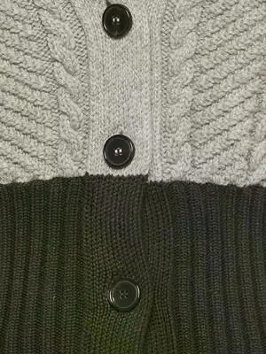 Alexander McQueen Cable Knit V-neck Mini Dress