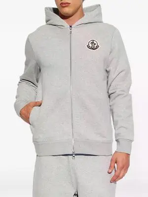 Moncler Logo Patch Zip-up Hoodie