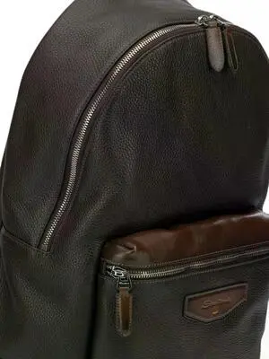 Santoni Pebbled Leather Backpack