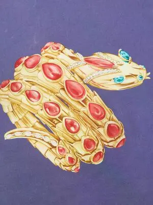 BVLGARI Serpenti Jewellery-print Scarf