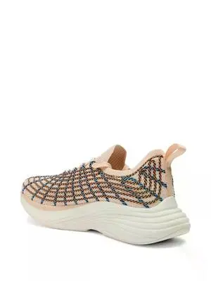 Apl Ribbed-knit Lace-up Sneakers - Neutrals