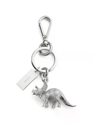 MAISON MARGIELA Sculptural Dinosaur Charm Keyring In Palladium - Silver