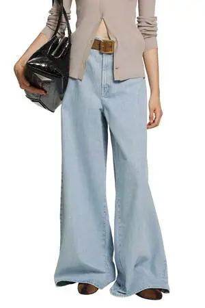 Max Mara Wide Leg Denim Jeans - Blue