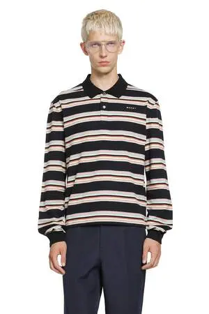 Marni Striped Cotton Polo Shirt - Multicolor