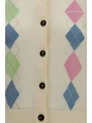 GANNI Diamond-pattern Cardigan - Multicolor