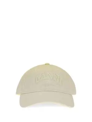 GANNI Cotton Baseball Cap With Logo - Multicolor