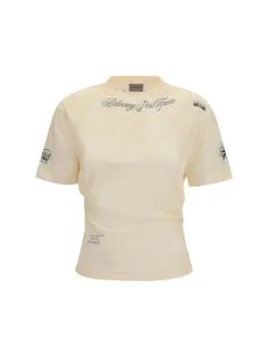 Balenciaga BALENCIAGA Crewneck T-Shirt With Graphic Print Multicolor