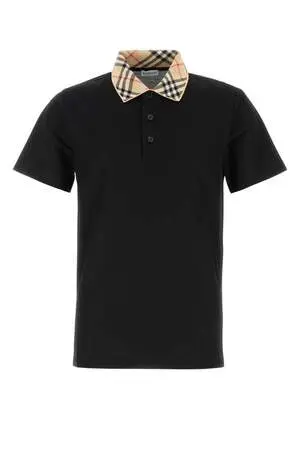 Burberry Piquet Polo Shirt - Black