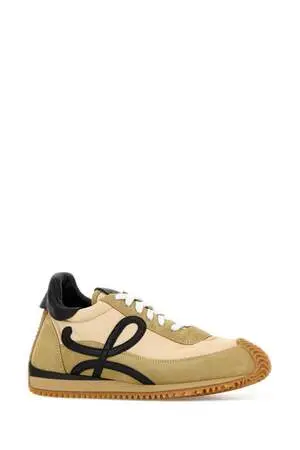 Loewe Two-tone Fabric And Suede Flow Runner 2.0 Sneakers