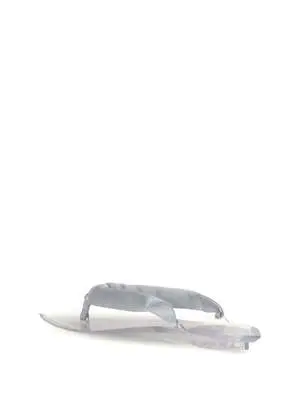 Alaïa Satin Flip-flop Sandals - Gray