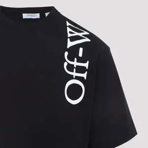 Off-White Vertical Bookish" Short Sleeve T-shirt - Black