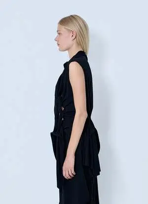 Yohji Yamamoto High Twisted French Terry Braided Top