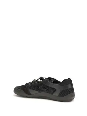 Prada Speedrock Mesh And Leather Trim Sneakers - Black