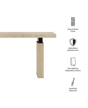 MODWAY Piston 52" Rectangular Wood Console Table