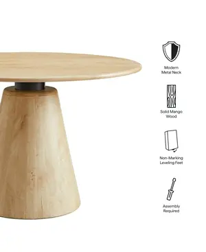 MODWAY Sabelle 47 Round Wood Dining Table