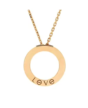 CARTIER Love Pendant Necklace 18k 16.5 - Gold