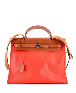 Hermès 31 Herbag Zip Berline Vache Canvas And Leather