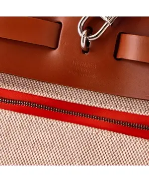 Hermès 31 Herbag Zip Berline Vache Canvas And Leather