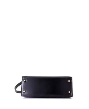 Hermès Kelly 25 Handbag Black Tadelakt With Gold Hardware - Noir