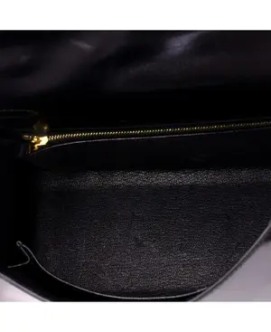 Hermès Kelly 25 Handbag Black Tadelakt With Gold Hardware - Noir