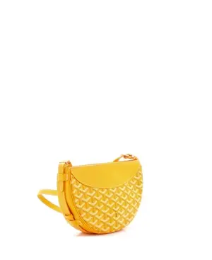 Goyard Hirondelle Shoulder Bag Coated Canvas And Leather - Yellow