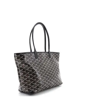 Goyard Pm Artois Tote Coated Canvas - Black