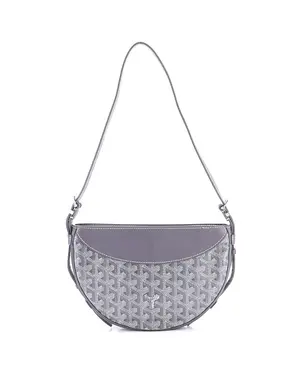 Goyard Hirondelle Shoulder Bag Coated Canvas And Leather - Gray