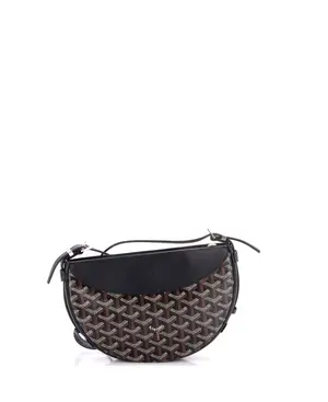 Goyard Hirondelle Shoulder Bag Coated Canvas And Leather - Black