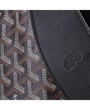 Goyard Hirondelle Shoulder Bag Coated Canvas And Leather - Black