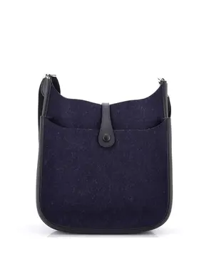 Hermès Pm Evelyne Bag Gen Iii Felt - Blue