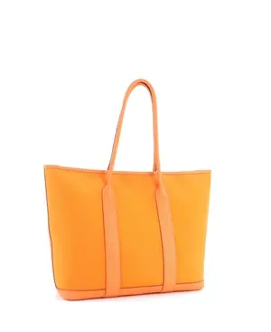 Hermès 36 Garden Party Zip Tote Toile And Leather - Orange