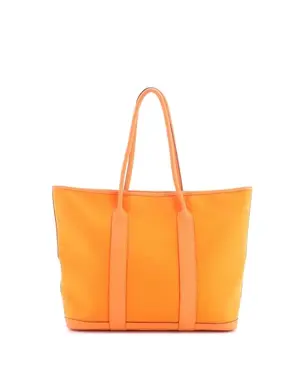 Hermès 36 Garden Party Zip Tote Toile And Leather - Orange