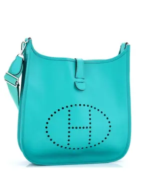 Hermès Gm Evelyne Bag Gen Iii Epsom - Blue