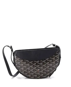 Goyard Hirondelle Shoulder Bag Coated Canvas And Leather - Black