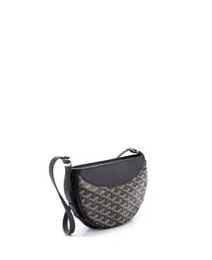 Goyard Hirondelle Shoulder Bag Coated Canvas And Leather - Black