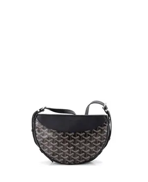 Goyard Hirondelle Shoulder Bag Coated Canvas And Leather - Black