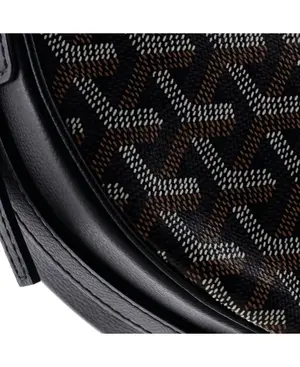 Goyard Hirondelle Shoulder Bag Coated Canvas And Leather - Black