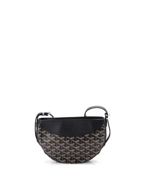 Goyard Hirondelle Shoulder Bag Coated Canvas And Leather - Black