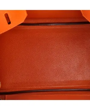 Hermès Birkin 30 Handbag Orange Epsom With Palladium Hardware