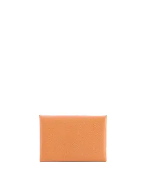 Hermès Calvi Card Holder Epsom - Brown