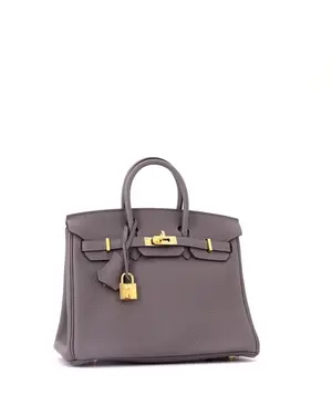 Hermès Birkin 25 Handbag Grey Togo With Gold Hardware - Gris Meyer