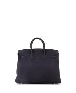Hermès Birkin 25 Handbag Black Togo With Palladium Hardware - Noir