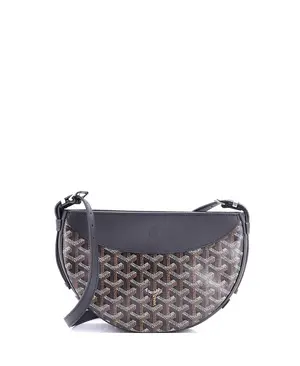 Goyard Hirondelle Shoulder Bag Coated Canvas And Leather - Black
