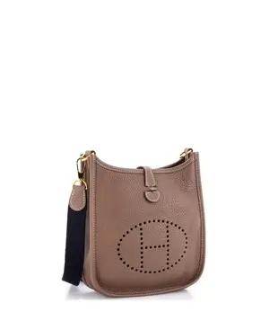 Hermès Tpm Long Strap Evelyne Bag Clemence - Gray