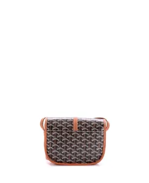 Goyard Pm Belvedere Iii Messenger Bag Coated Canvas With Leather - Brown