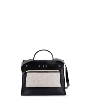 Hermès 31 Herbag Zip Berline Vache Canvas And Leather - Black