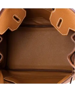 Hermès Birkin 30 Handbag Brown Togo With Palladium Hardware