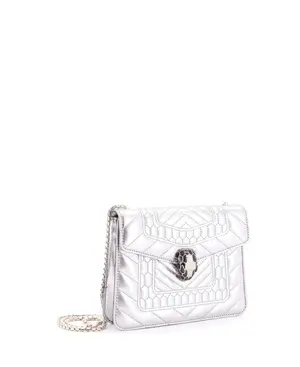 BVLGARI Small Serpenti Forever Square Shoulder Bag Quilted Leather