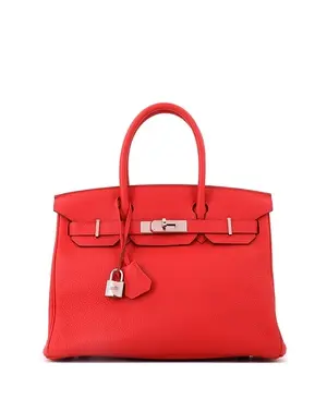 Hermès Birkin 30 Handbag Red Togo With Palladium Hardware - Geranium