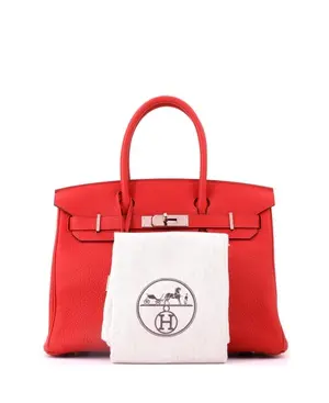 Hermès Birkin 30 Handbag Red Togo With Palladium Hardware